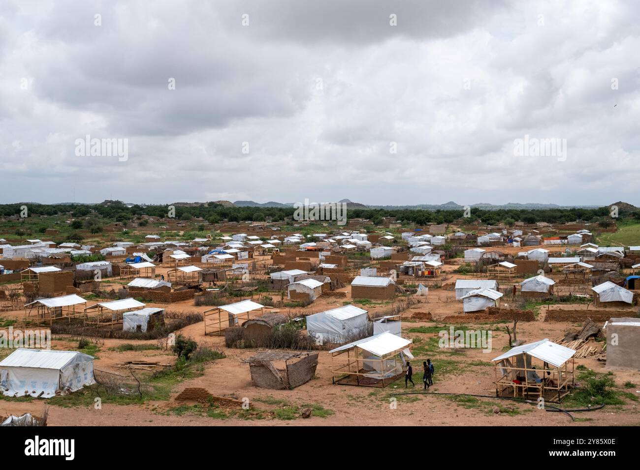 General view of the landscape of the Farchana camp in the Wadai region ...