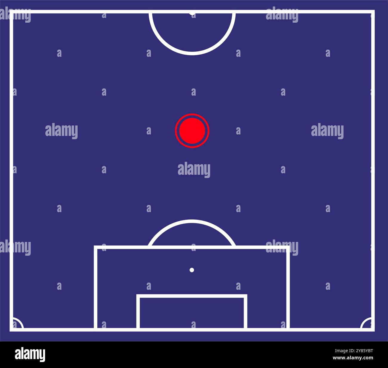 Centre midfielder, football position player, vector of playmaker ...