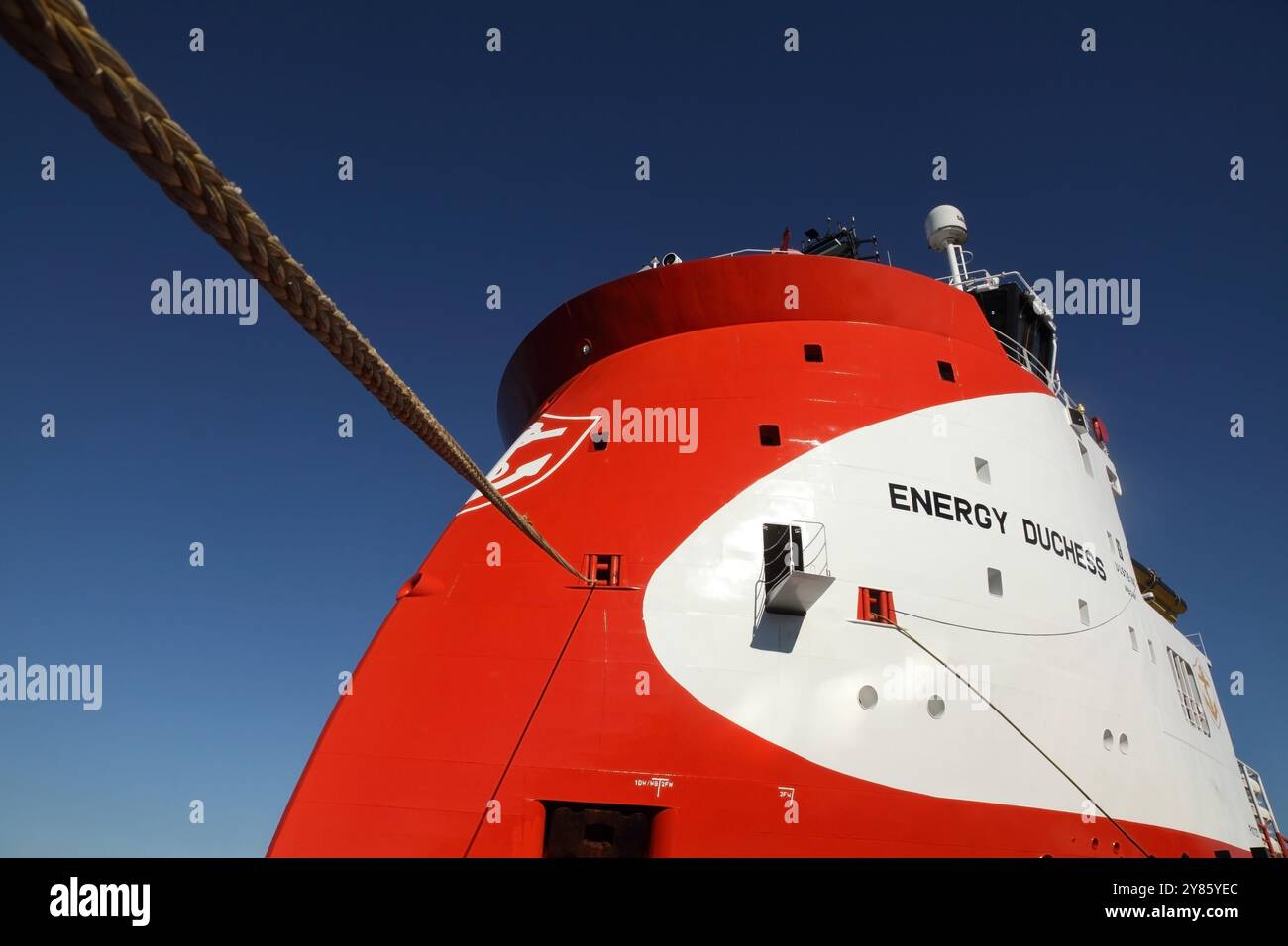 The Energy Duchess fire fighting and offshore supply ship moored at ...