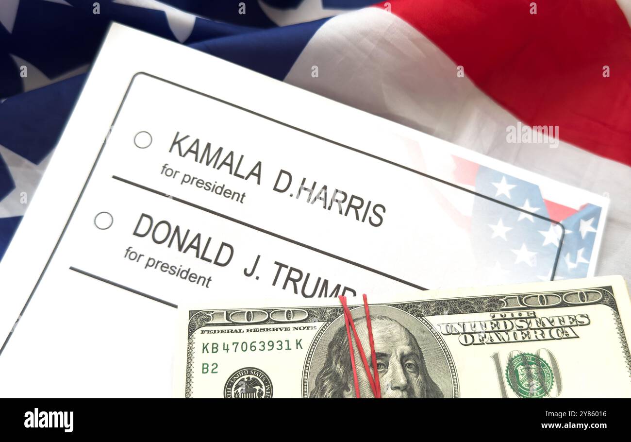 Kyiv, Ukraine, September 19, 2024 usa presidential sample ballot Stock ...