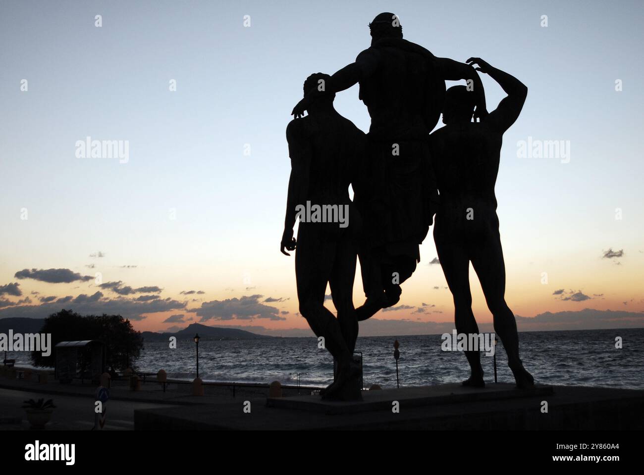 Greece, Rhodes island Rhodes city diagoras statue Stock Photo - Alamy