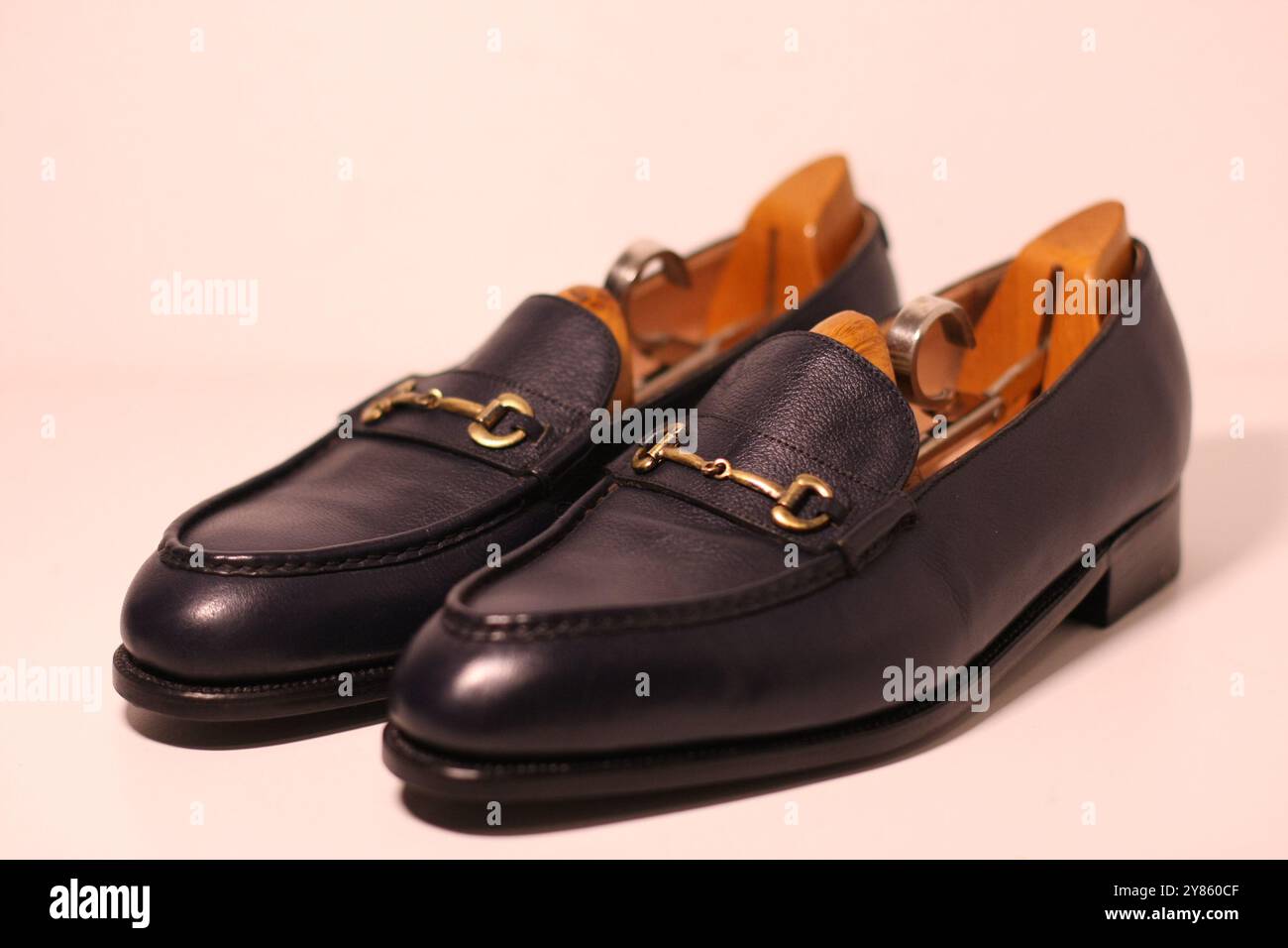 Premium British Bespoke Shoes with shoetrees Stock Photo - Alamy
