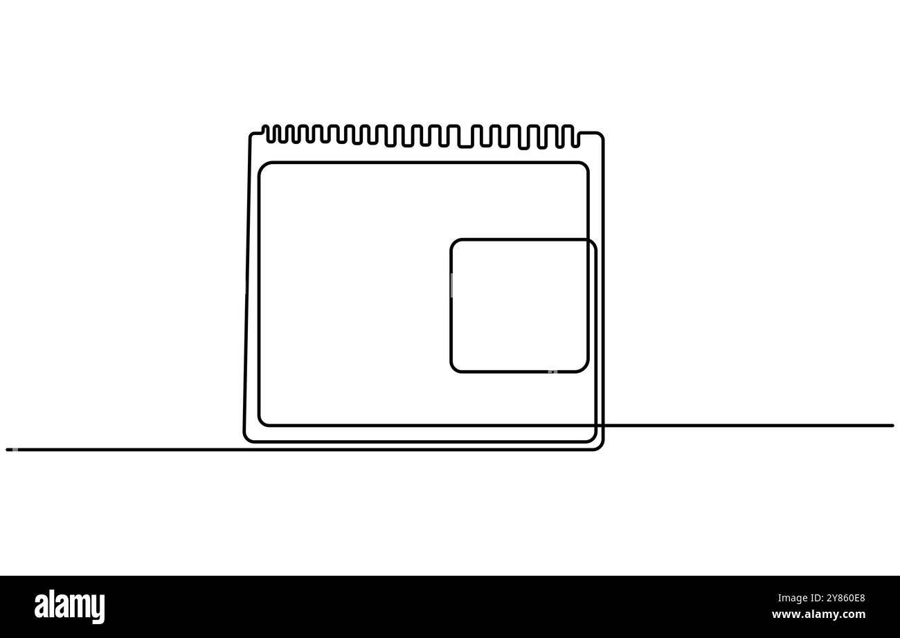 single line art table calendar continuous drawing illustrations and ...