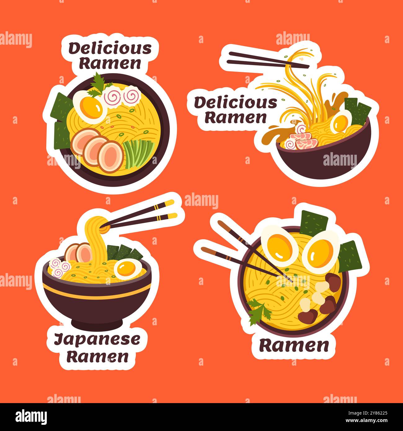 Japanese tonkotsu ramen Stock Vector Images - Alamy