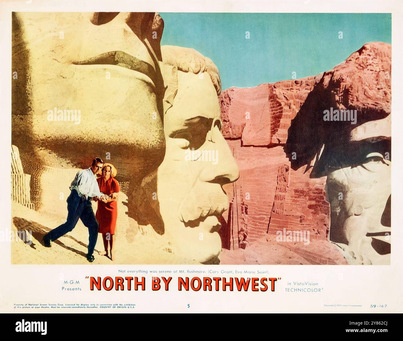Mount Rushmore scene - Cary Grant and Eva Marie Saint in North by ...