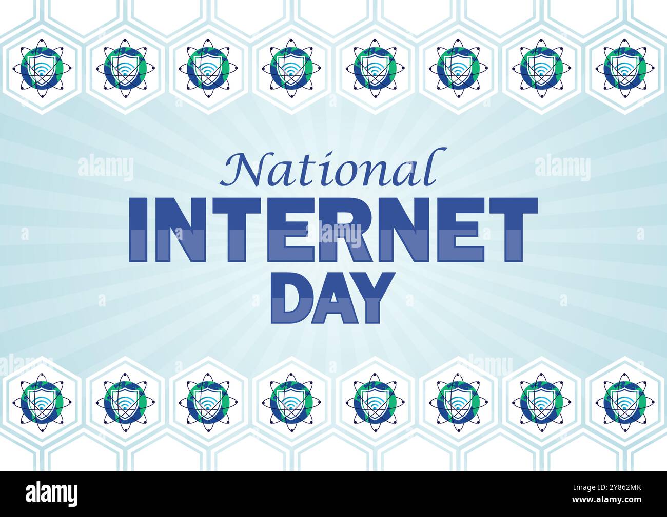 National Internet Day wallpaper with shapes and typography, banner ...