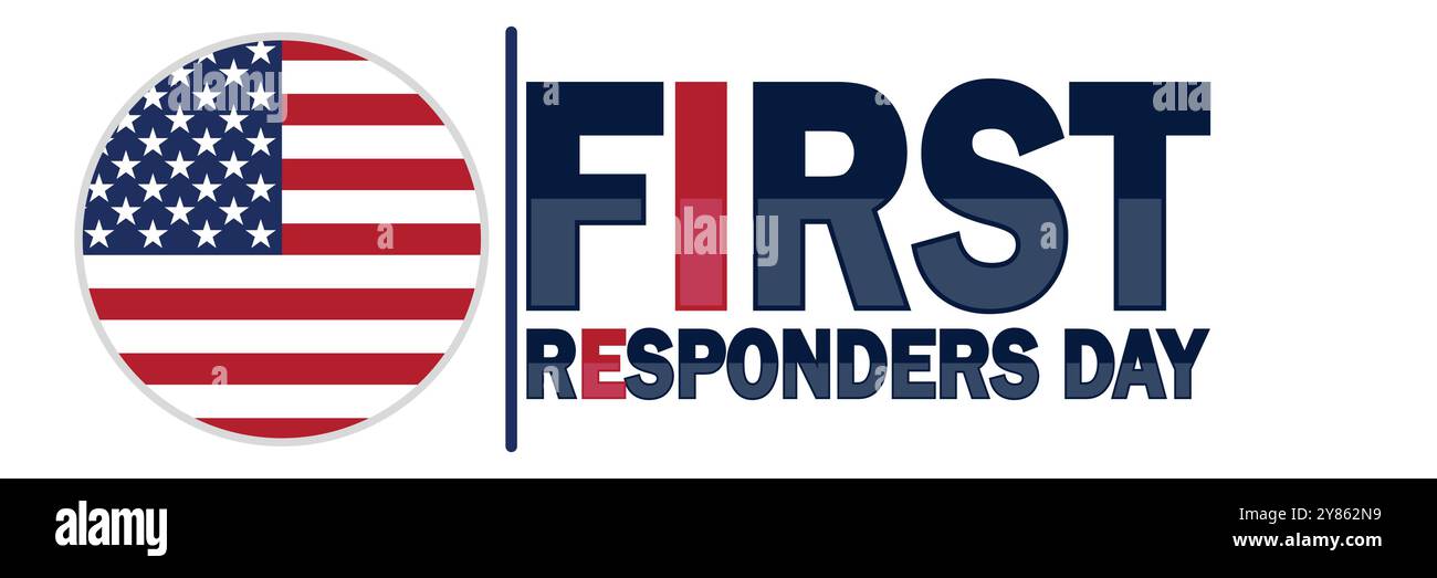 First Responders Day. Suitable for greeting card, poster and banner ...