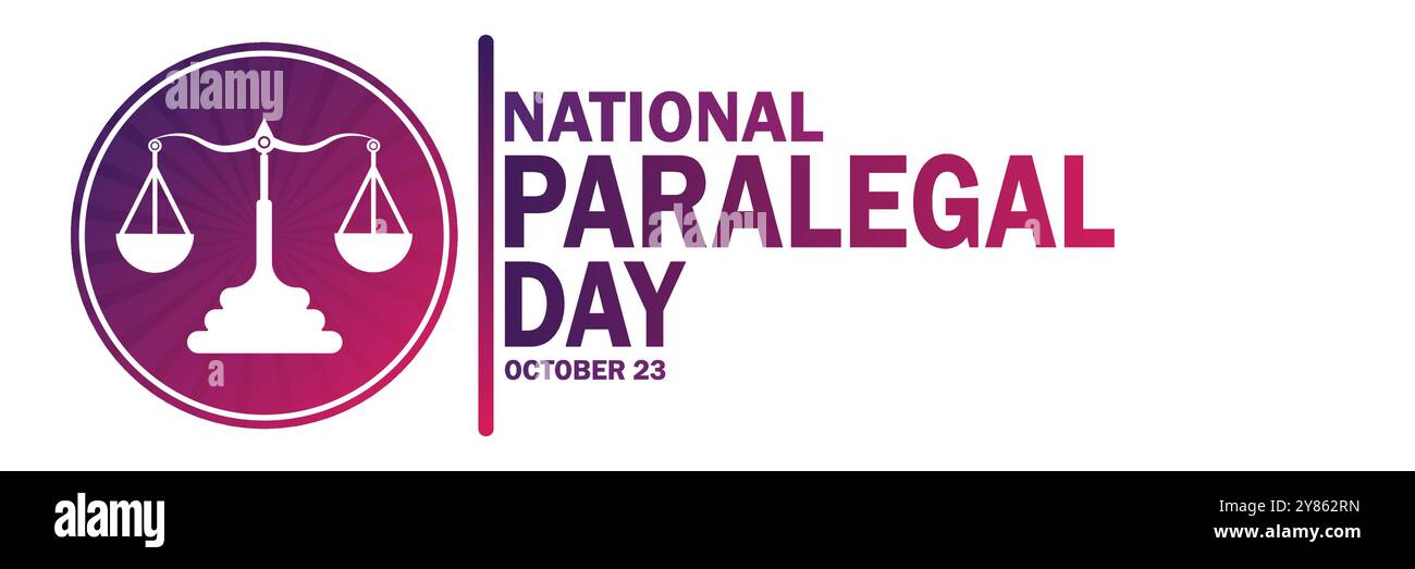 National Paralegal Day. October 23. Suitable for greeting card, poster ...