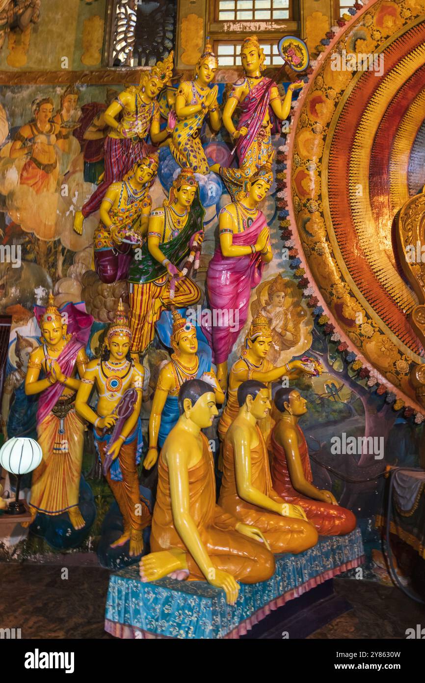 Colombo, Sri Lanka - December 3, 2021: Group of Buddhhist statues at ...