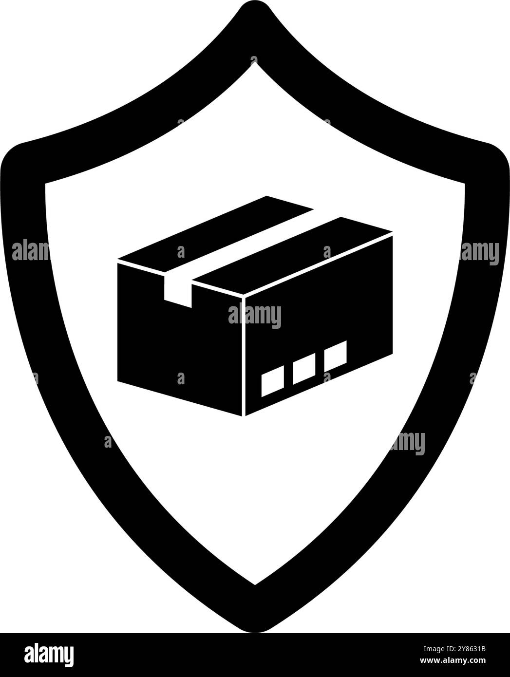 Parcel Box Protection, Safe Delivery, Safety Shipping. Flat Vector Icon ...