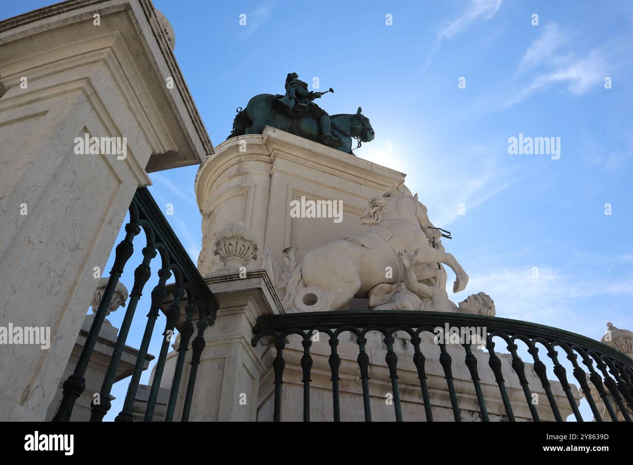 equestrian statue of king jose I Stock Photo - Alamy