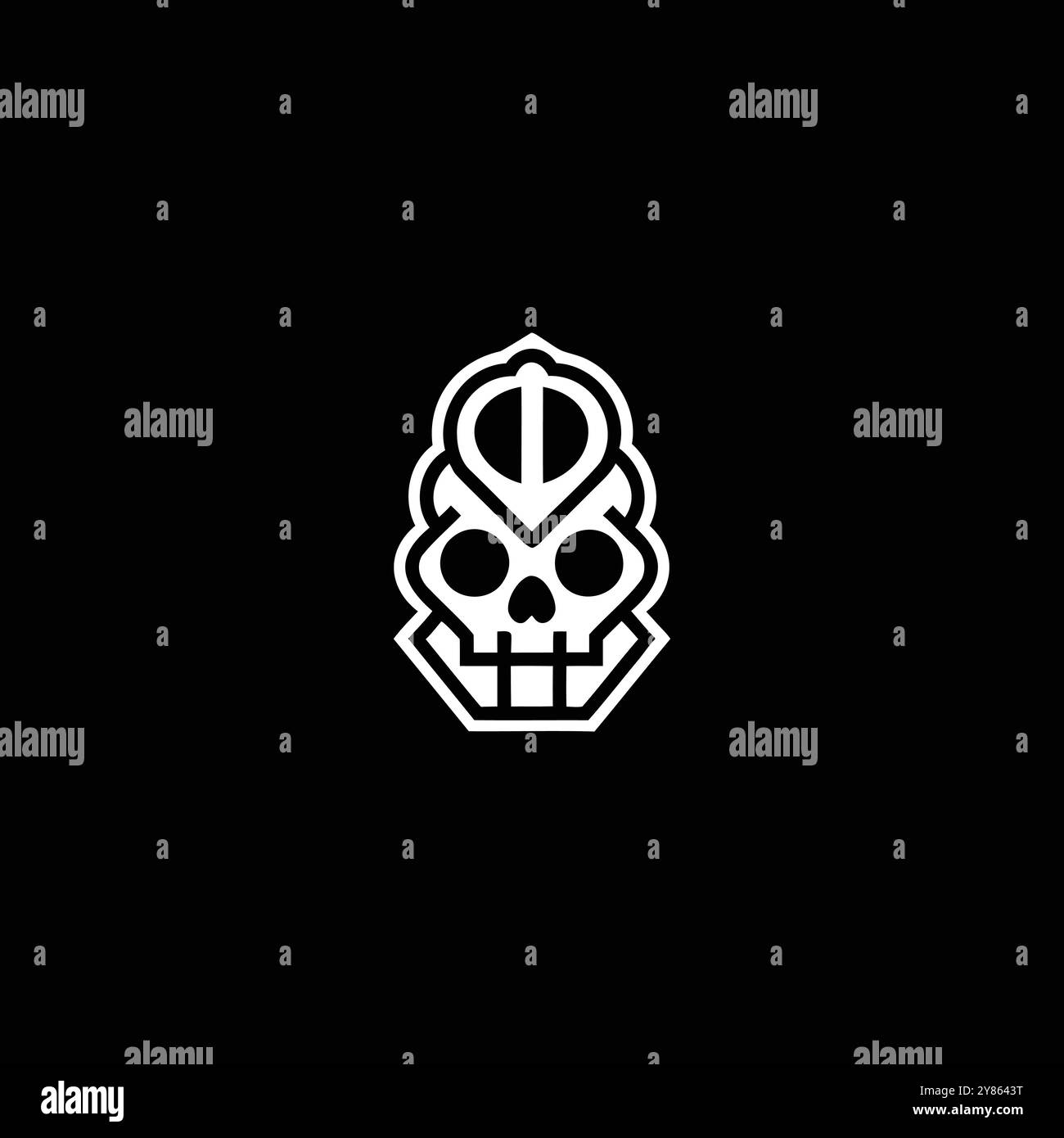 Skull logo design. Simple shapes and unique appearance with minimal ...