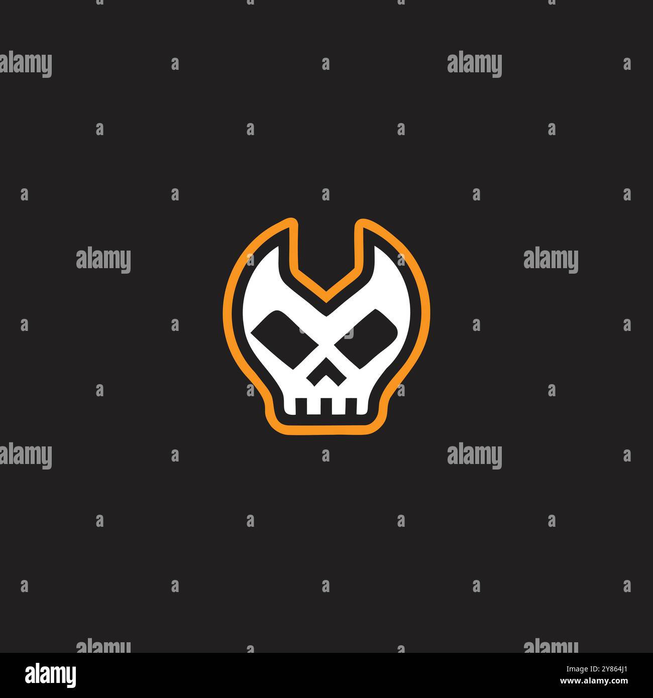 Skull logo design. Simple shapes and unique appearance with minimal ...