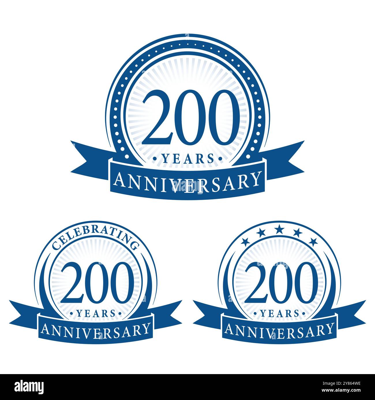 200 years anniversary logo collections. Set of 200th Anniversary ...