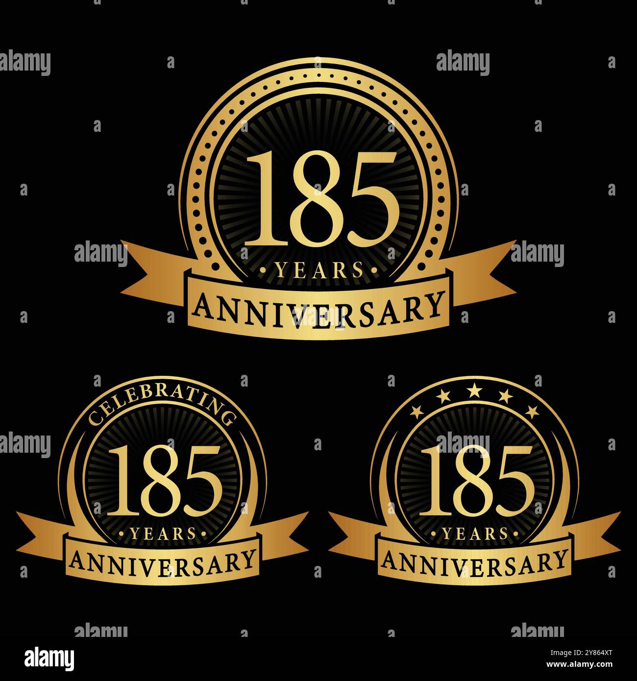 185 years anniversary logo collections. Set of 185th Anniversary ...