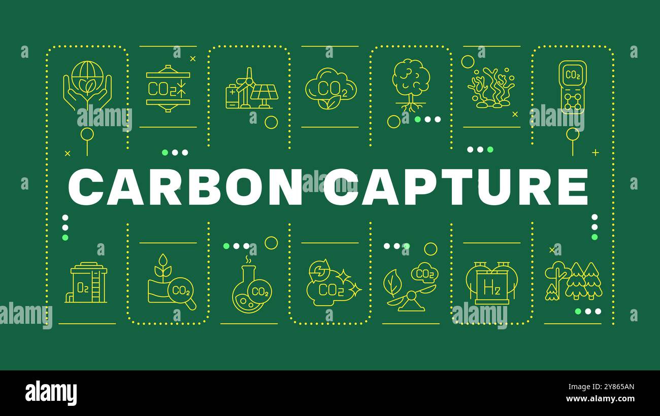 Carbon capture green word concept Stock Vector Image & Art - Alamy