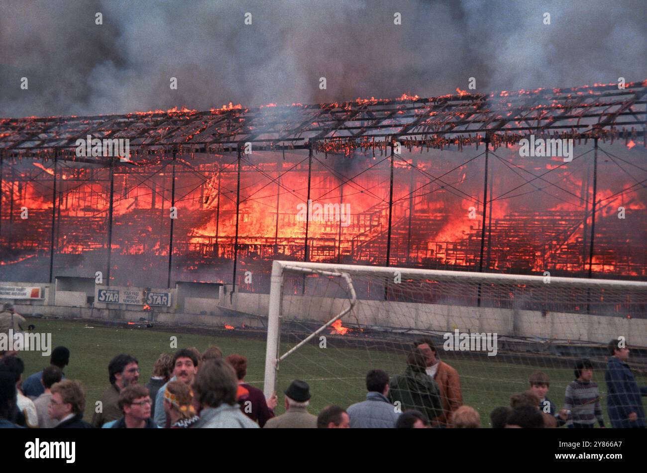 Bradford City Football Club Fire Disaster 11 May 1985 Stock Photo - Alamy