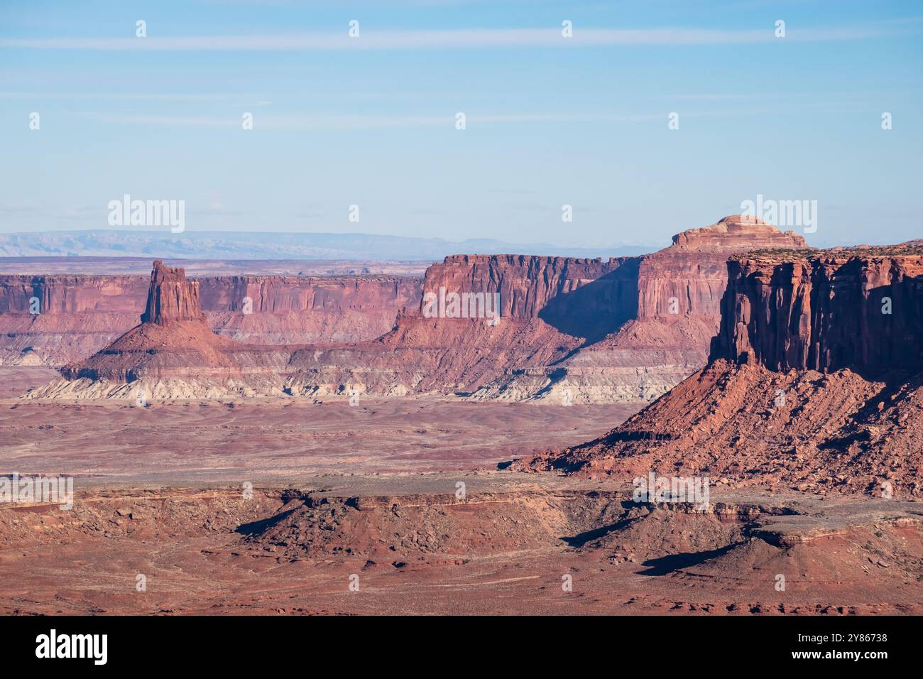 Stunning panoramic view from the iconic Grand View Point in Canyonlands ...