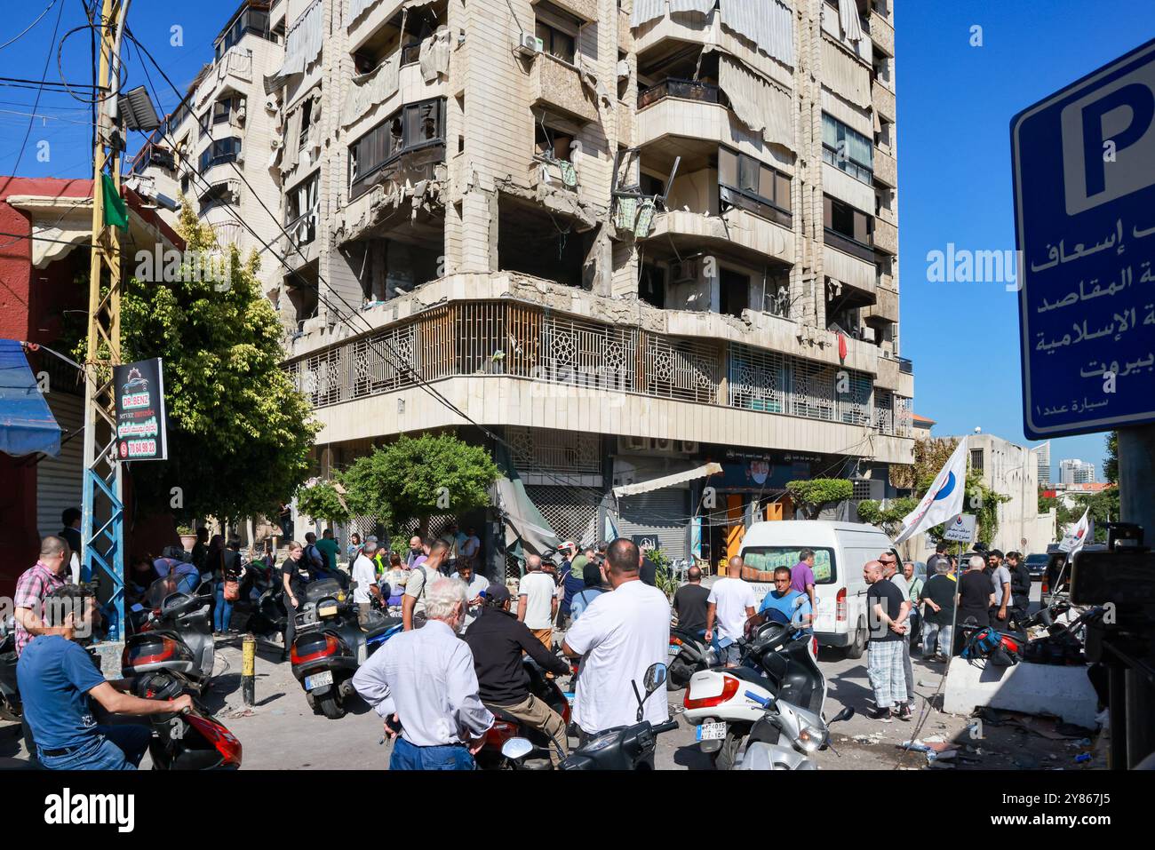Beirut, Lebanon. 03rd Oct, 2024. Sylvain Rostaing/Le Pictorium - Beirut ...