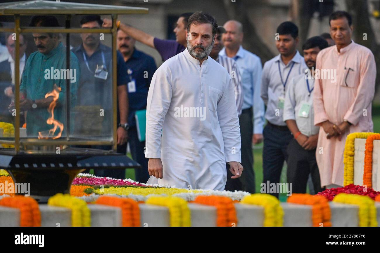 NEW DELHI, INDIA - OCTOBER 2: Rahul Gandhi (Leader of the Opposition of ...