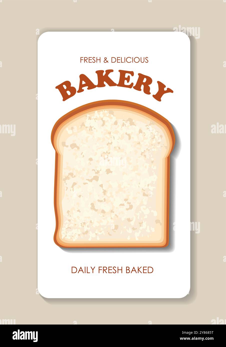 Bakery shop poster. Slice of bread. Homemade bakery and pastry products ...