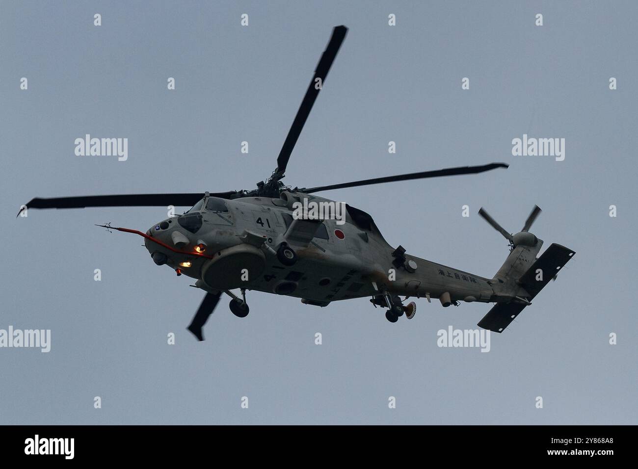 A Mitsubishi SH-60K Seahawk helicopters with the Japanese Maritime Self ...