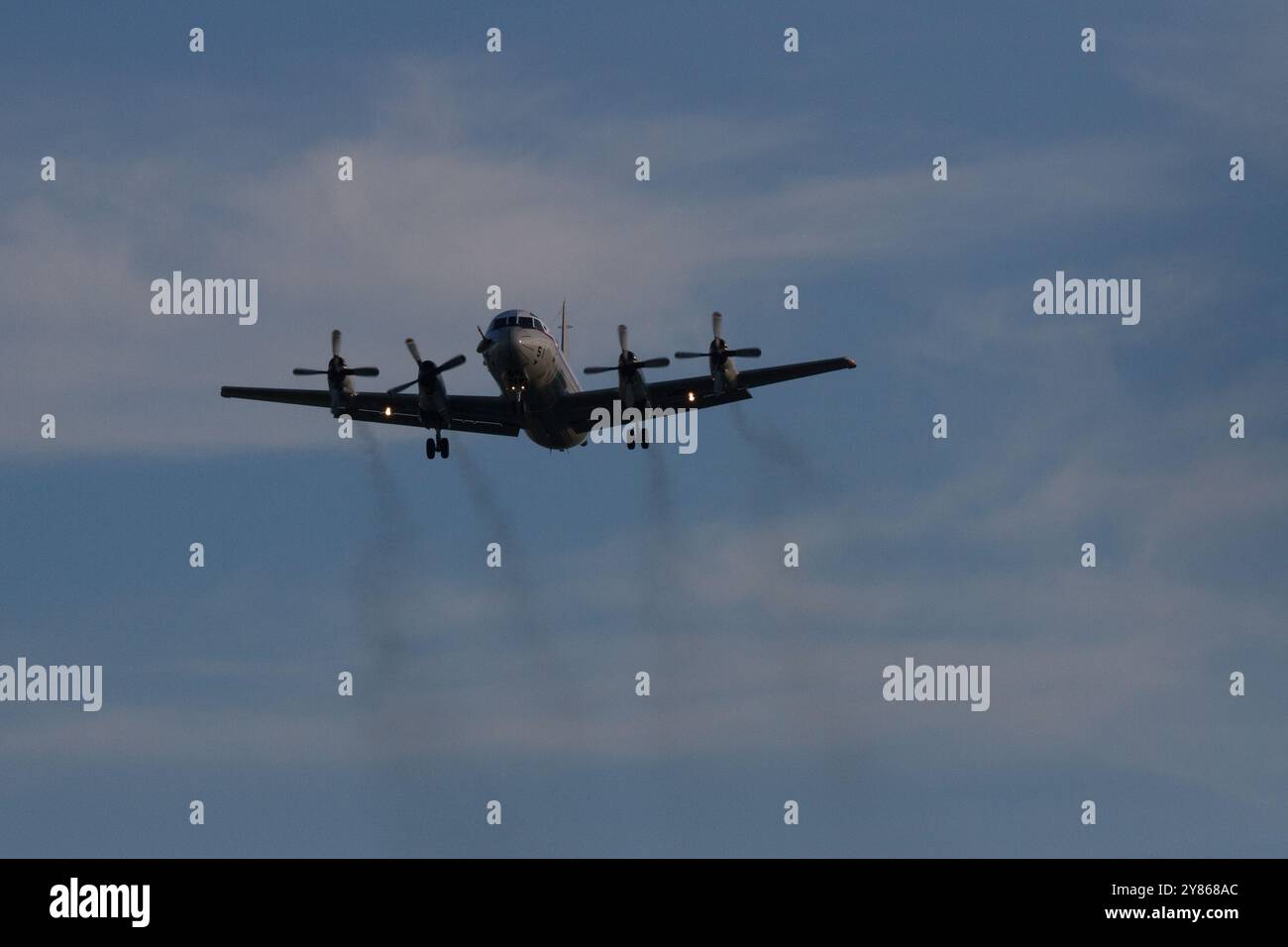A Lockheed UP-3C Orion Maritime reconnaissance aircraft with the ...