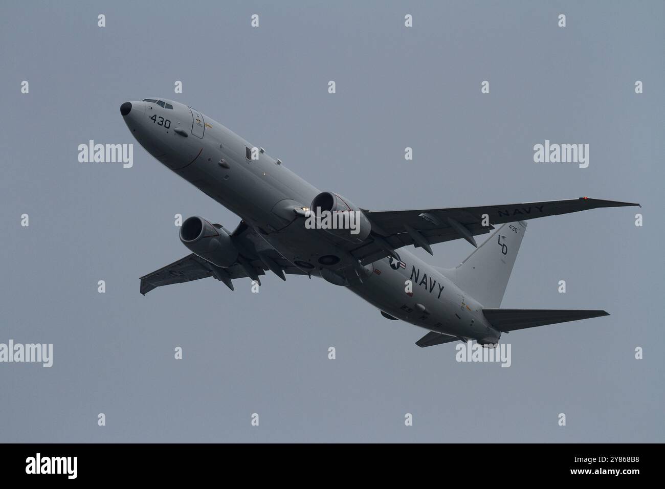 A Boeing P8A Poseidon Multi-Mission Maritime Patrol Aircraft with the ...