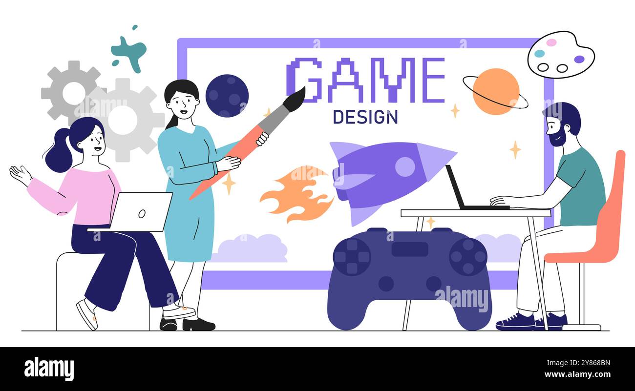 Video game designer team Cut Out Stock Images & Pictures - Alamy