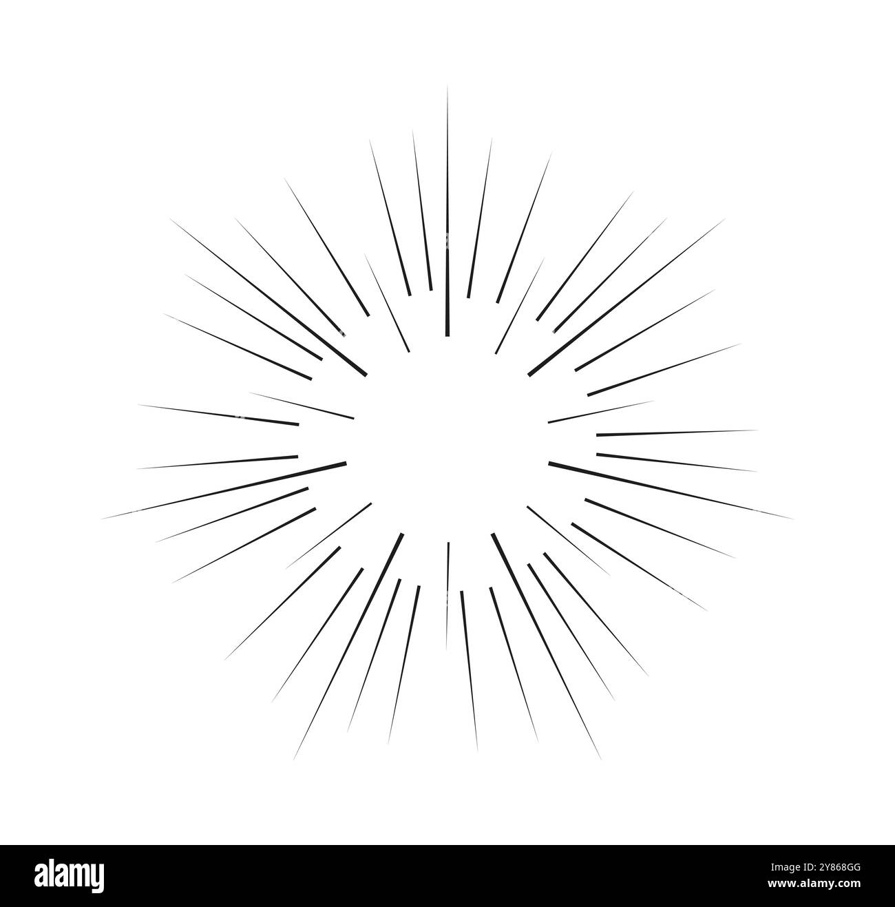 Geometric sun ray. Sunbeam and sunshine, sunburst. Minimalist ...