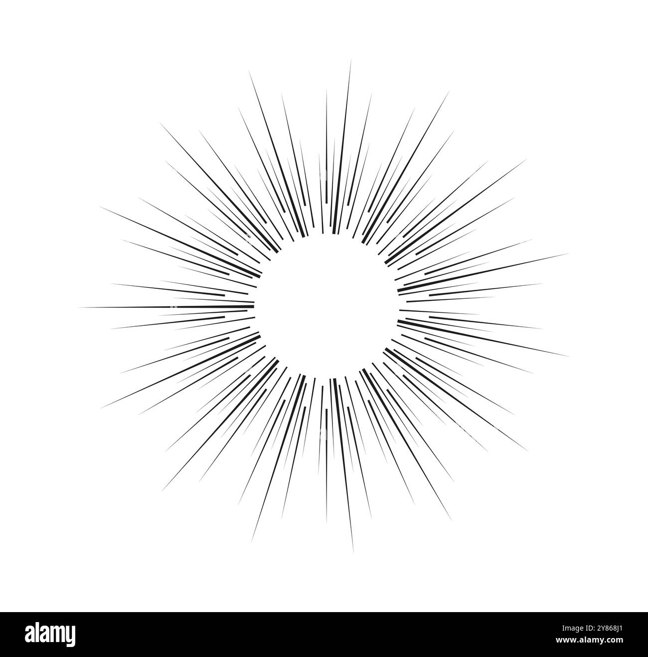 Geometric sun ray. Sunbeam and sunshine, sunburst. Minimalist ...