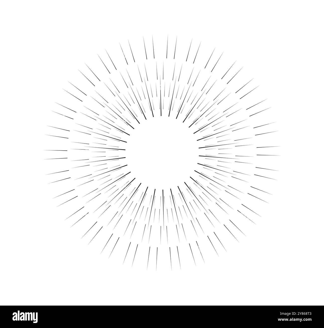 Geometric sun ray. Sunbeam and sunshine, sunburst. Minimalist ...