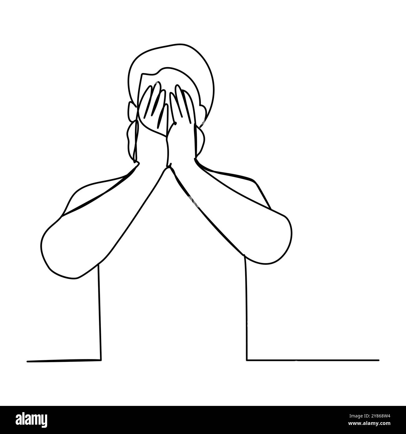 One continuous line drawing of Blue Monday concept Doodle vector ...