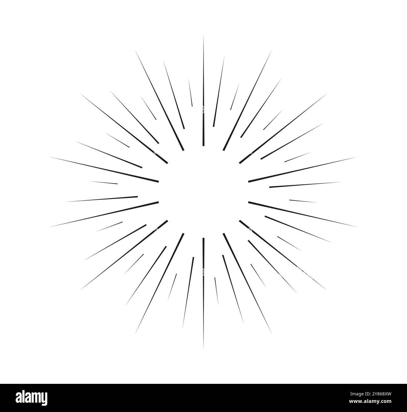 Geometric sun ray. Sunbeam and sunshine, sunburst. Minimalist ...