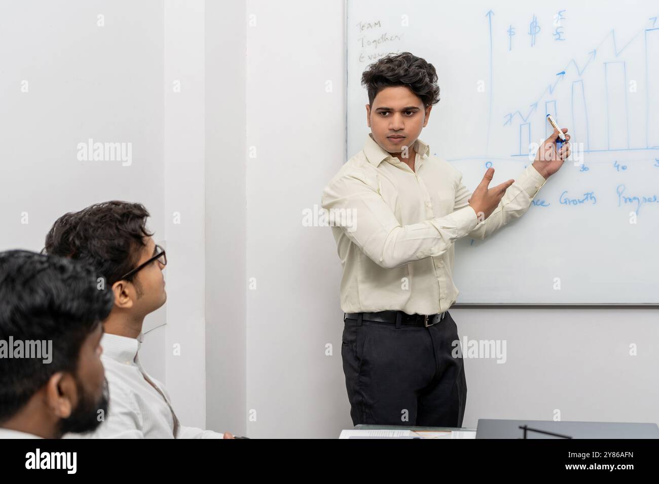 Angry Boss Addressing Team During Sales Decline Meeting, Expressing ...