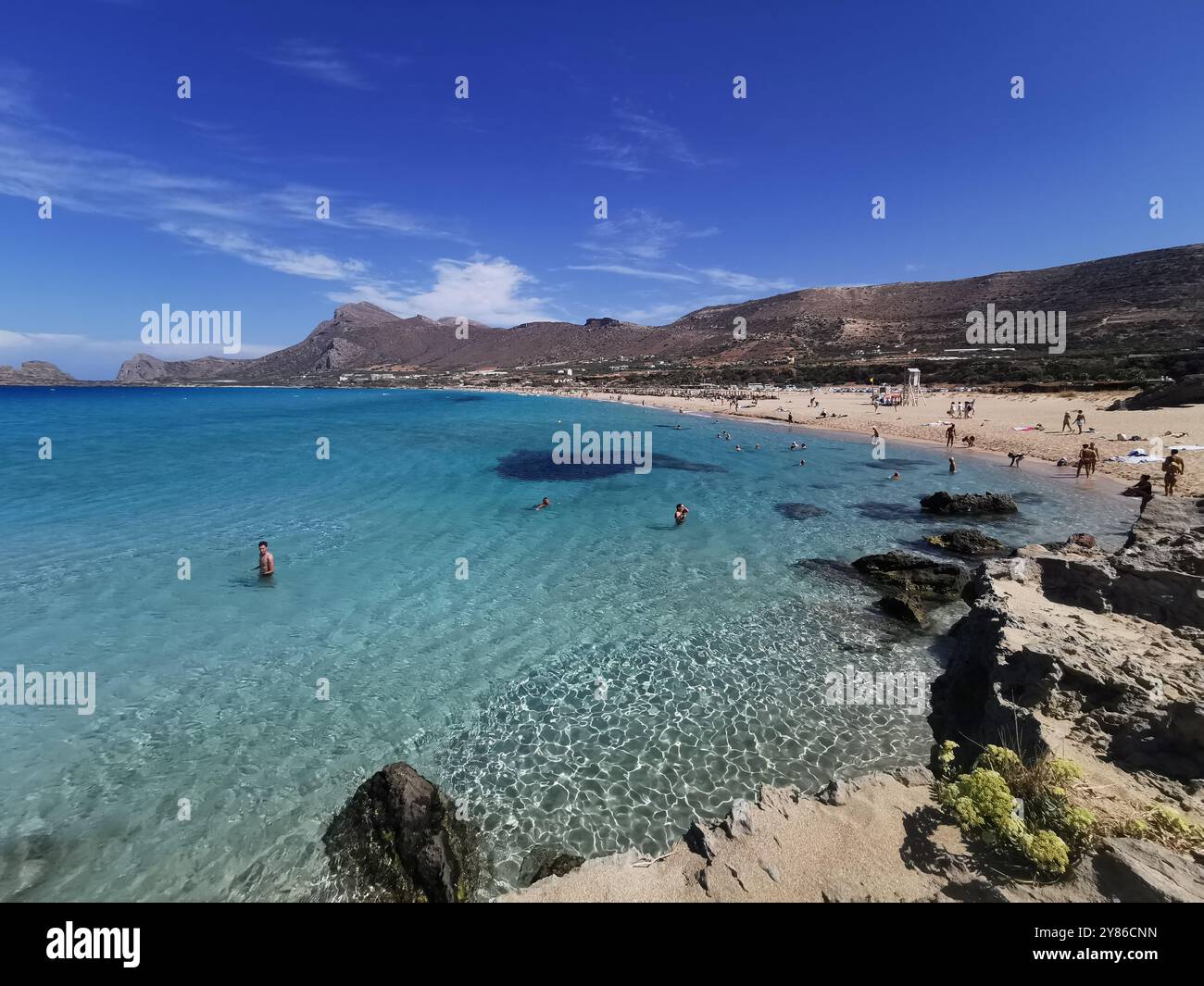 Falassarna, Greece. 10th Sep, 2024. The sea and a bay at Falassarna ...