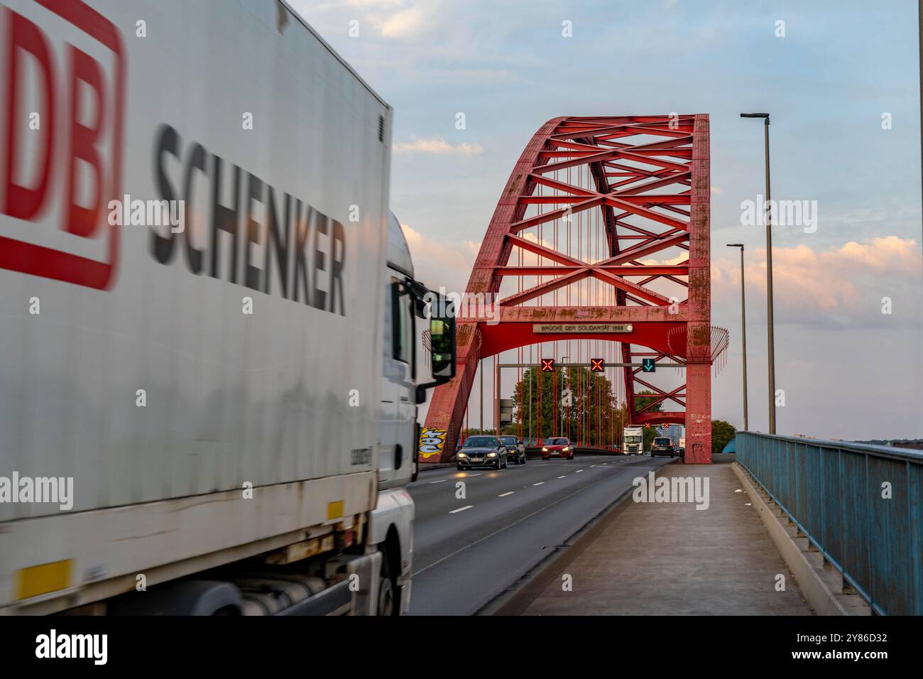 The Bridge of Solidarity, Germany's longest tied-arch bridge, over the ...