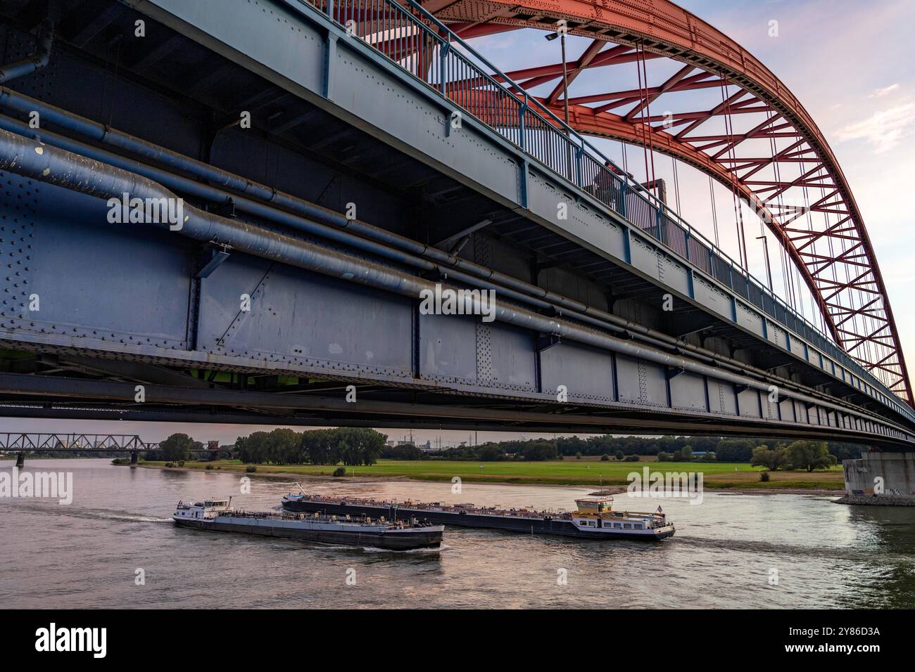 The Bridge of Solidarity, the longest tied-arch bridge in Germany, over ...