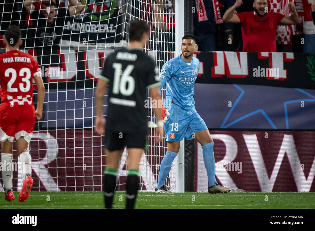 Girona, Spain. 02nd Oct, 2024. Goalkeeper Paulo Gazzaniga (Girona FC ...