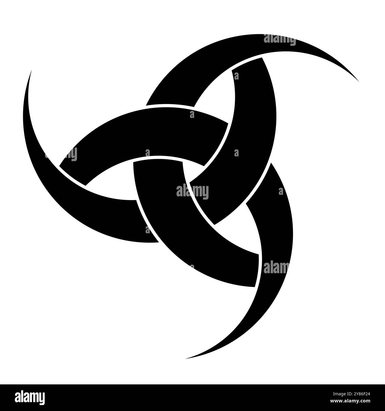 Variant of Three Crescent also known as Odin Horns symbol Stock Photo ...