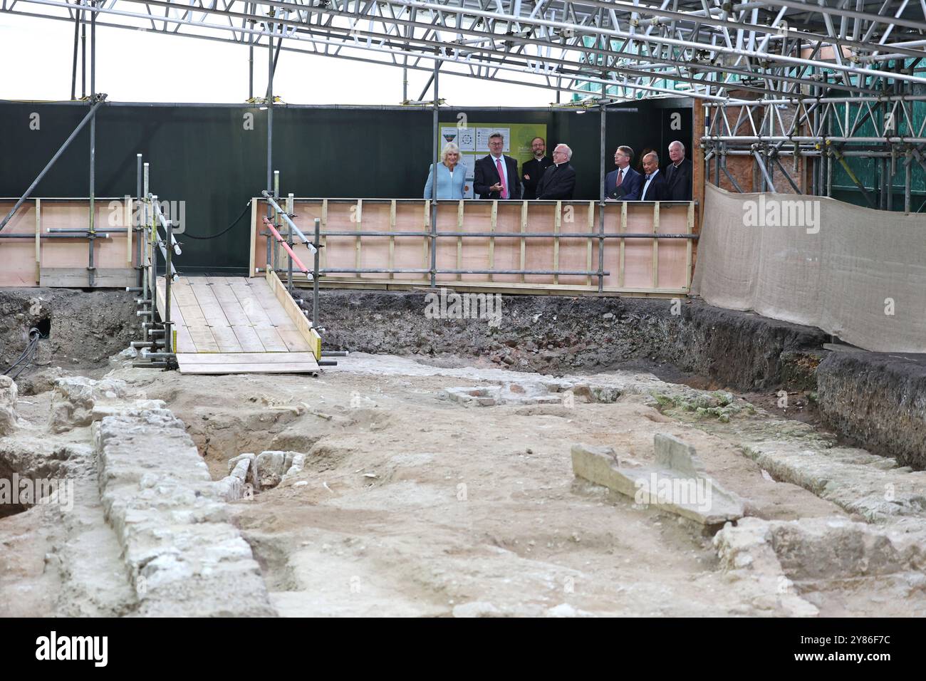 Queen Camilla with architect, Ptolemy Hugo Dean (second from left ...