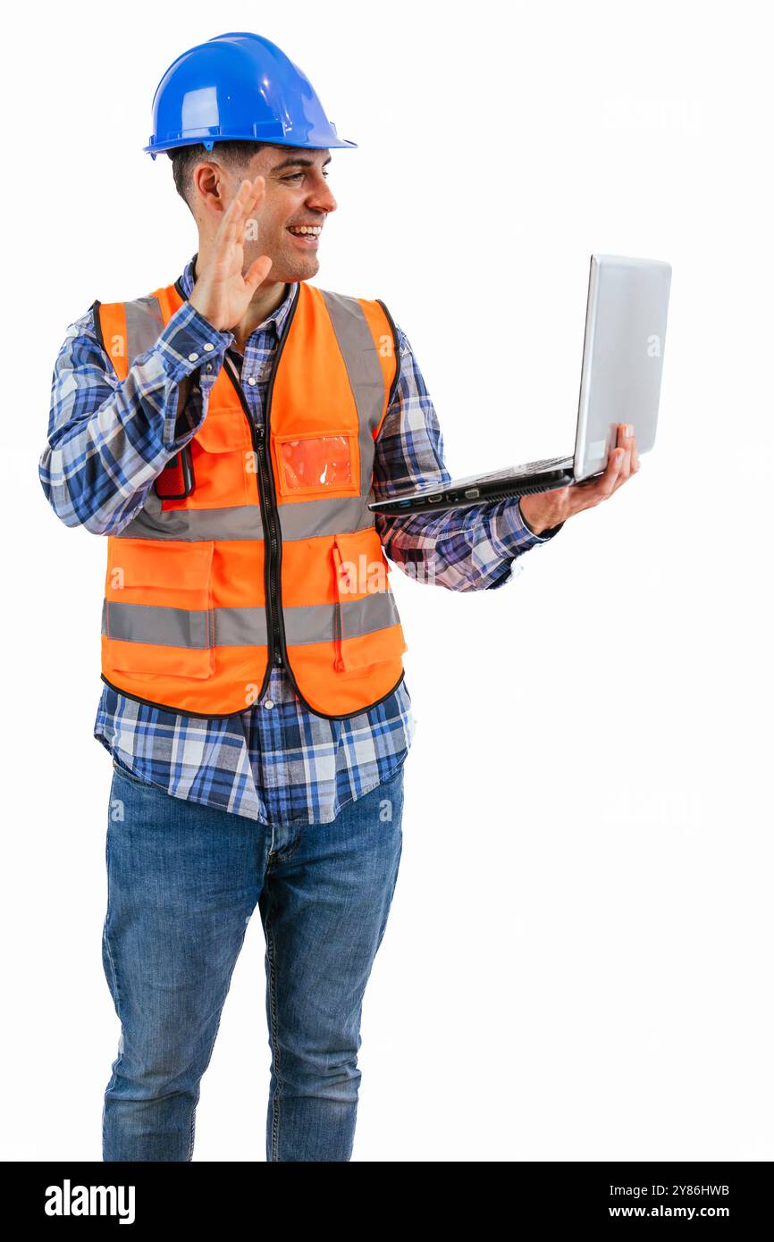 Video call interaction Cut Out Stock Images & Pictures - Alamy