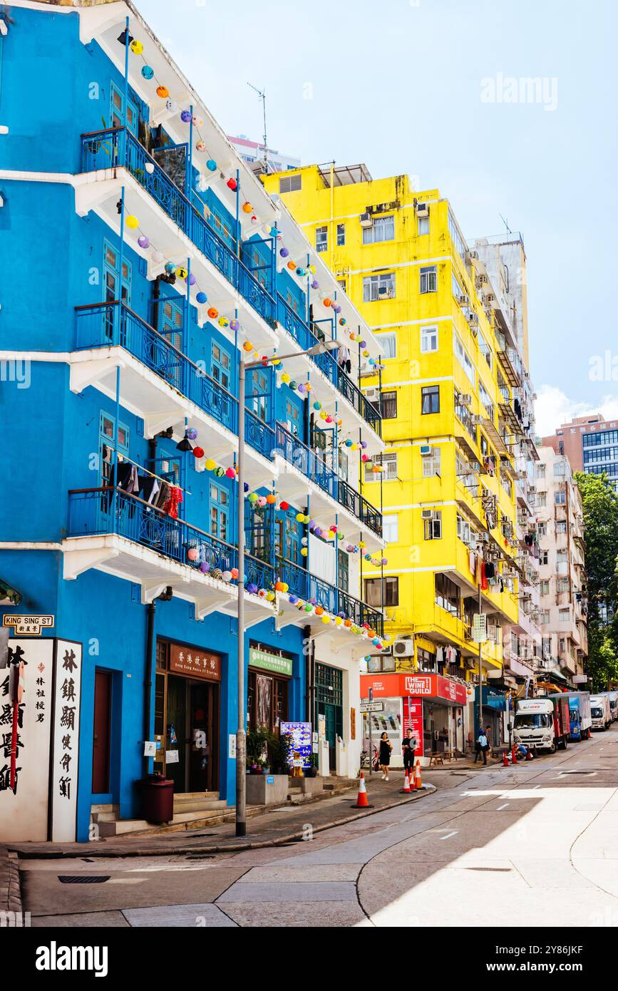 Blue house wan chai hi-res stock photography and images - Alamy