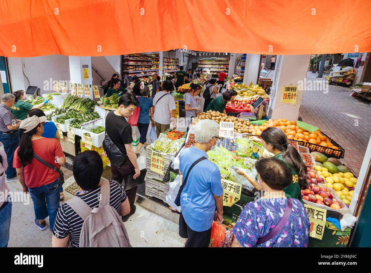 Markets in Wan Chai Hong Kong Stock Photo - Alamy