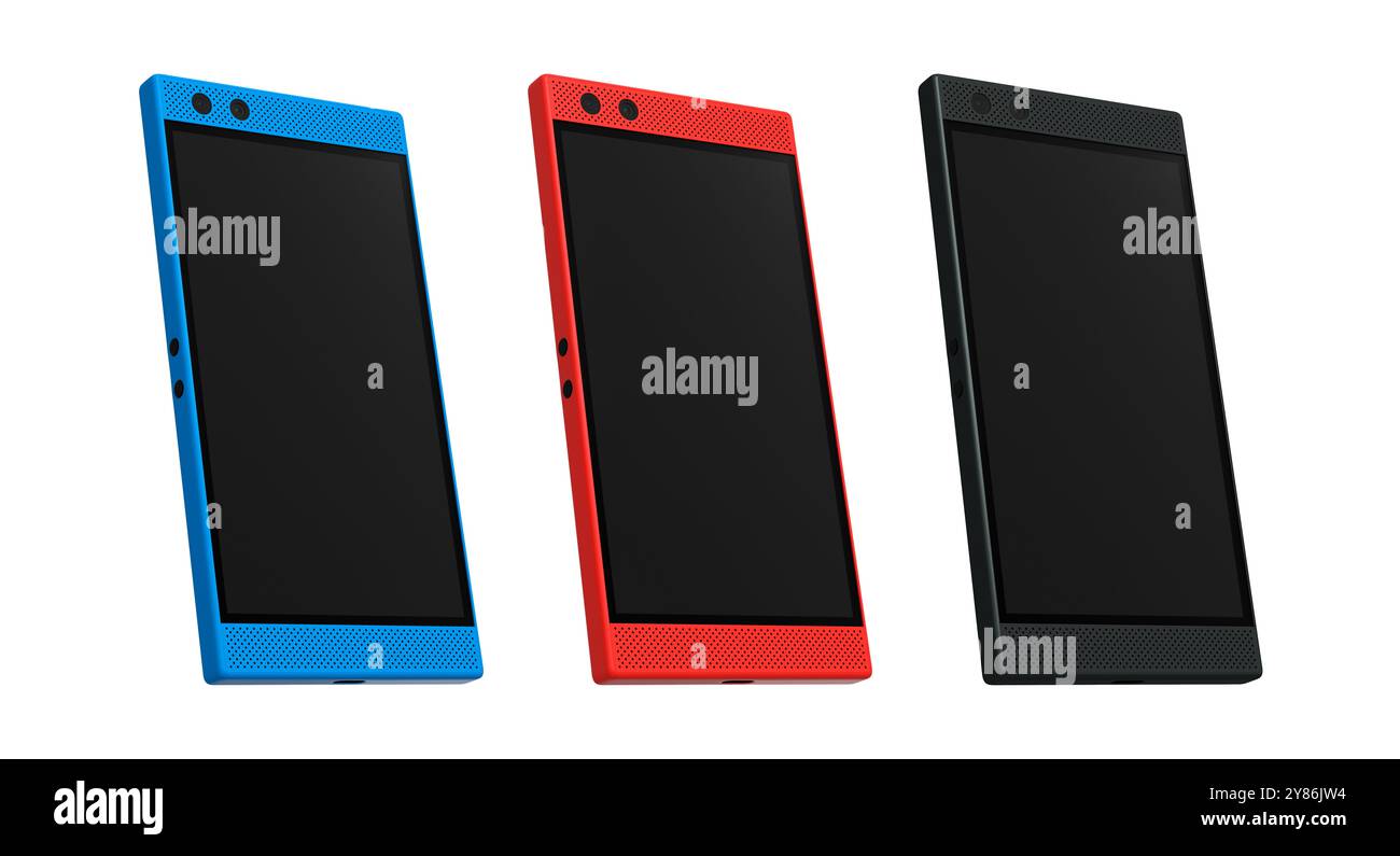 Collection of a modern smartphone's front and side views, ideal for ...