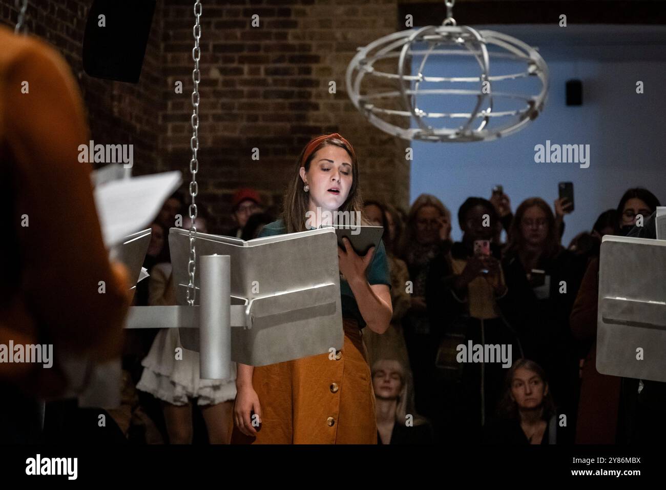 London, UK. 3 October 2024. Belfast-based HIVE Choir perform ...