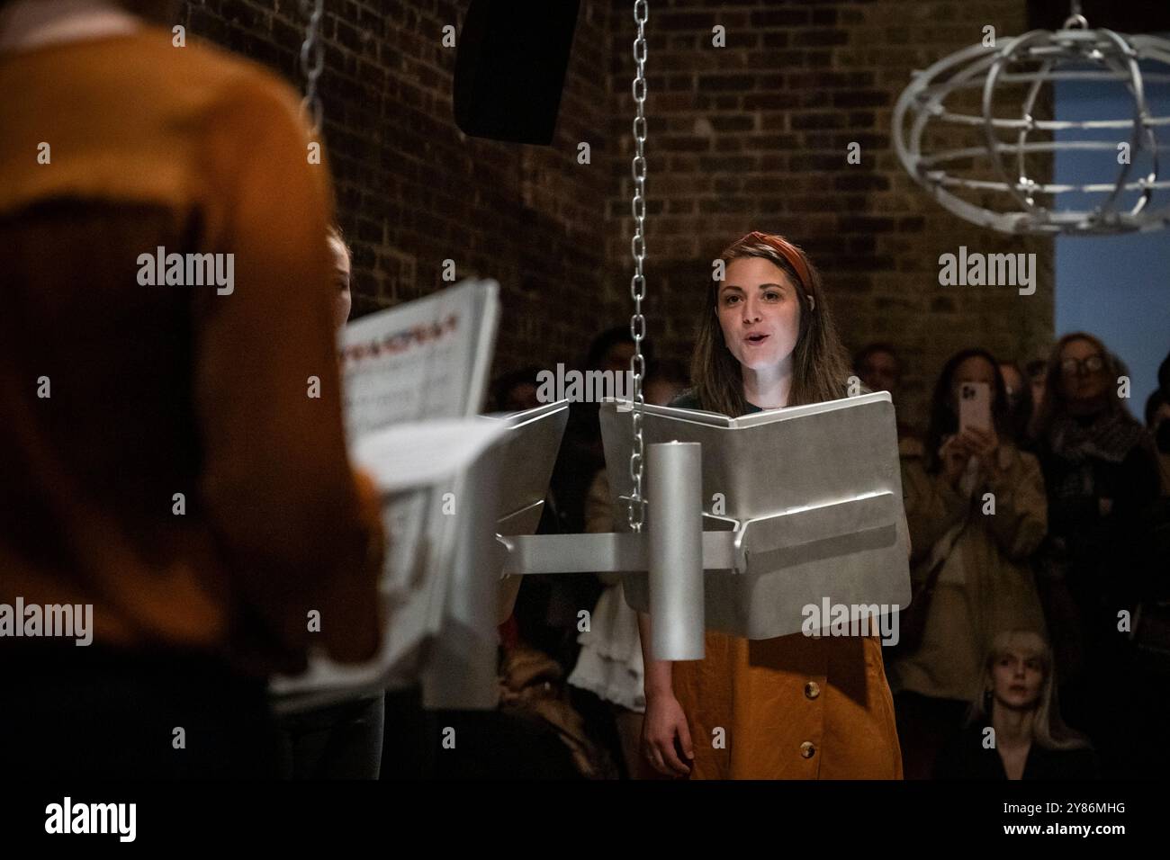 London, UK. 3 October 2024. Belfast-based HIVE Choir perform ...