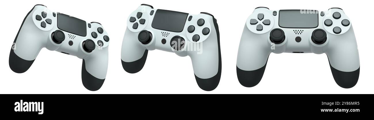 Collection of gaming controllers with different colors and designs for ...