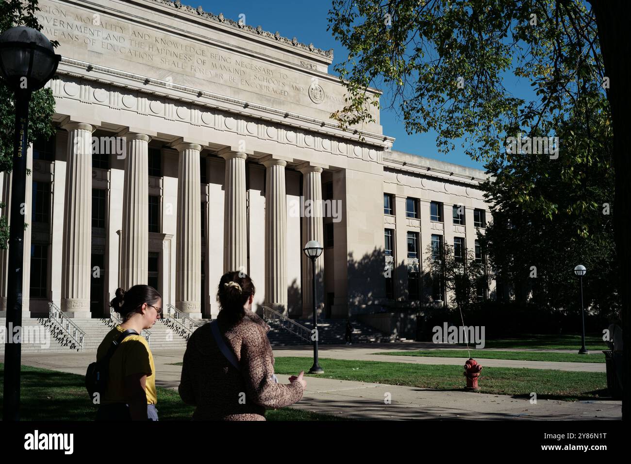 Angell Hall, on the campus of the University of Michigan, Ann Arbor ...