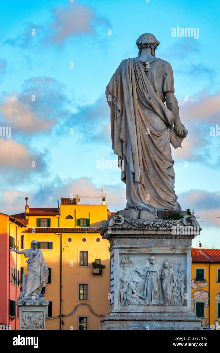 The statues of Ferdinando III and Leopoldo II, Grand Dukes of Tuscany ...